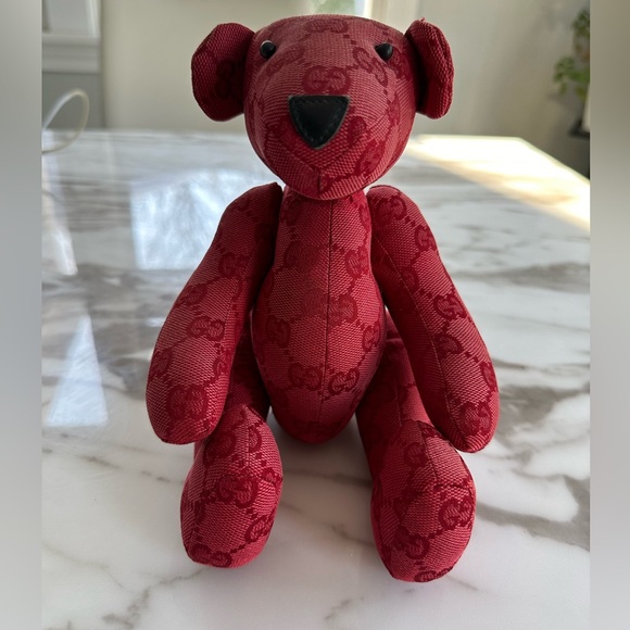Gucci | Other | Gucci Teddy Bear Monogram Gg Logo Red | Poshmark
